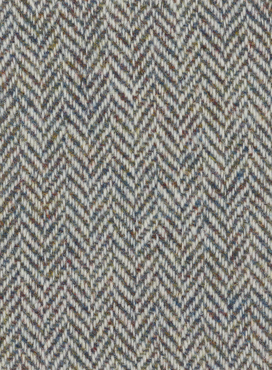 FWD HF703-D3 - Pale Blue/Multi Herringbone Pattern Harris Tweed Fabric ...