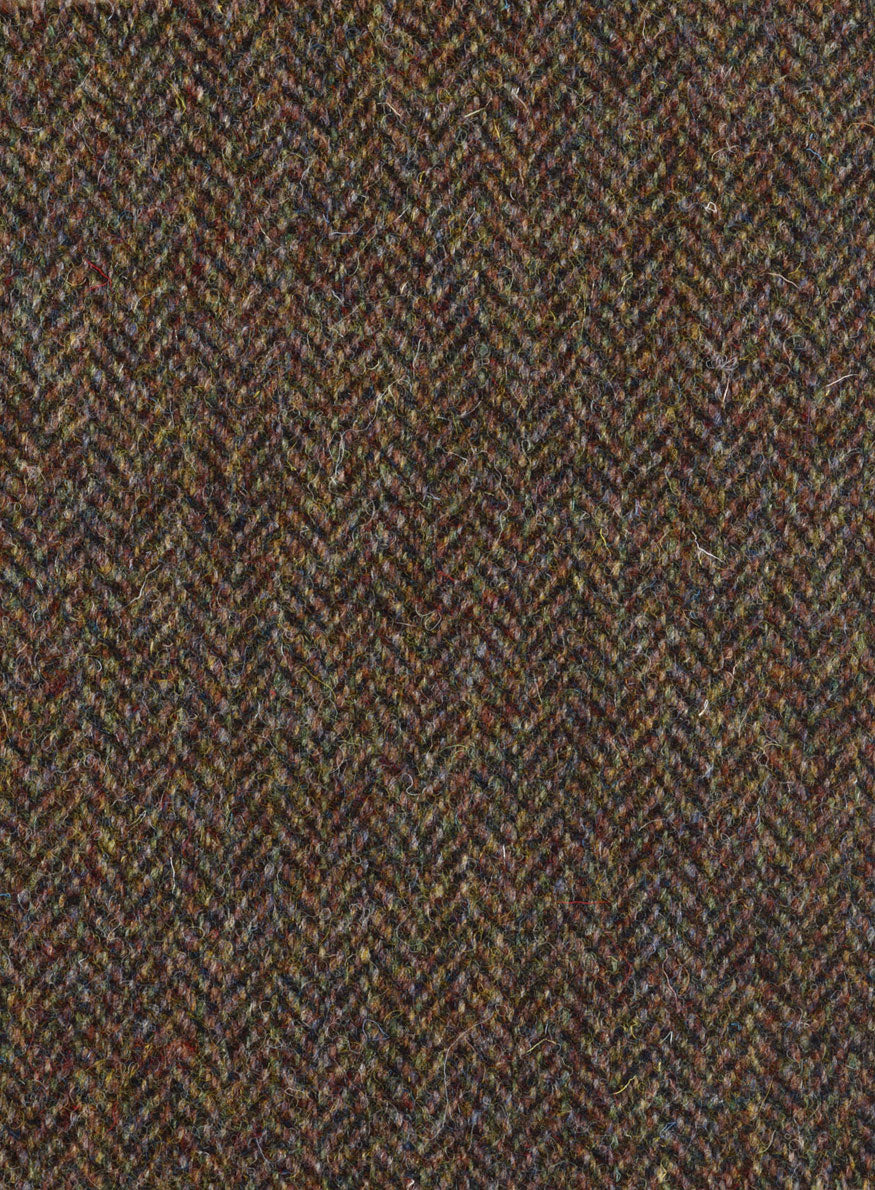 Harris Tweed - Green Herringbone Upholstery Fabric – Harris Tweed ...