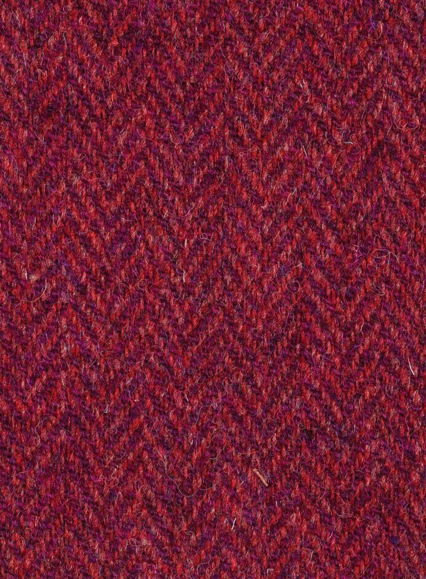 Harris Tweed Raspberry Pink Herringbone Fabric | FWD 1705-D4 – Harris ...