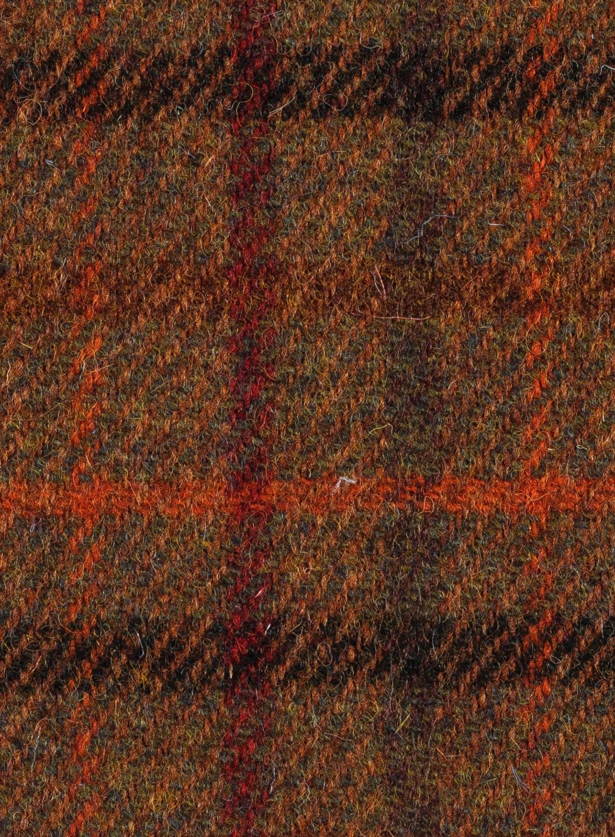 Brown & Orange Tartan Harris Tweed Fabric - FWD 1724-A1 – Harris Tweed ...