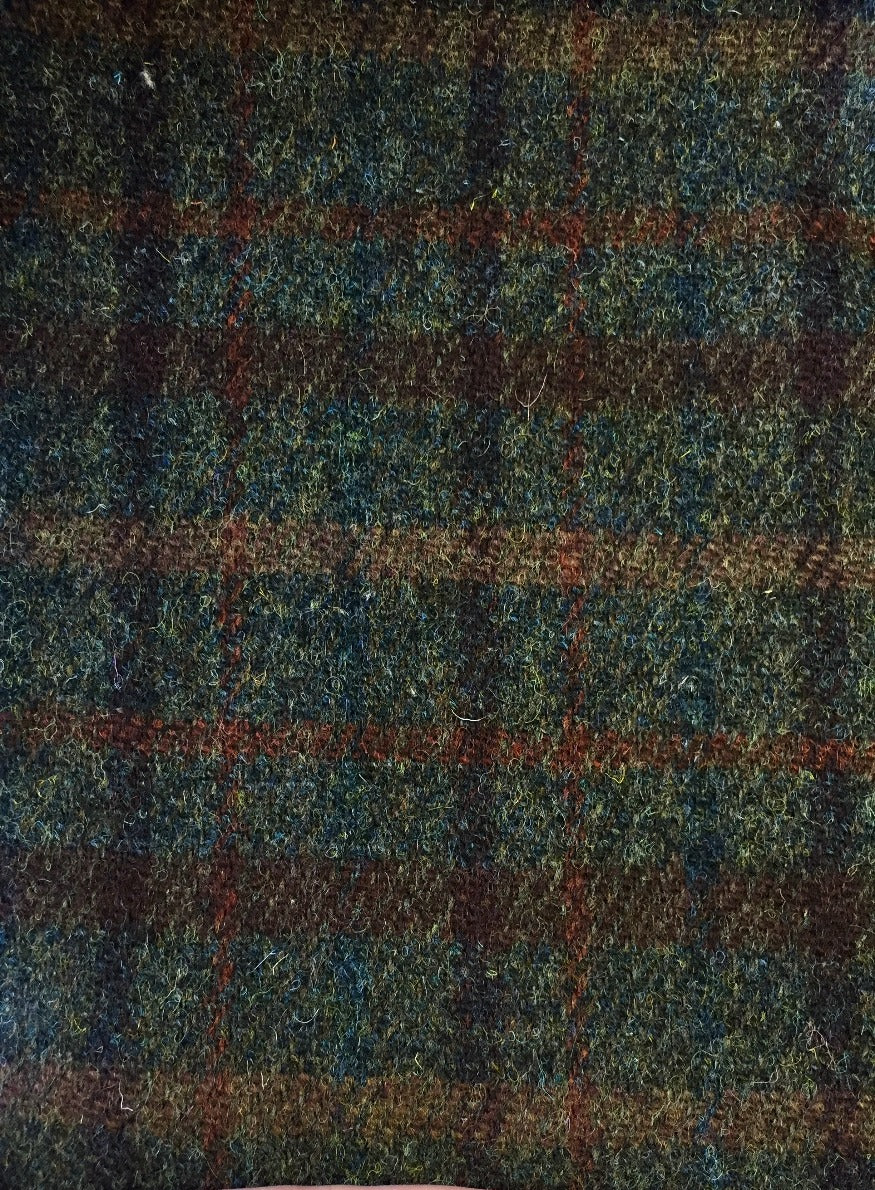 Harris Tweed - Green & Brown tartan Fabric – Harris Tweed Hebrides Ltd