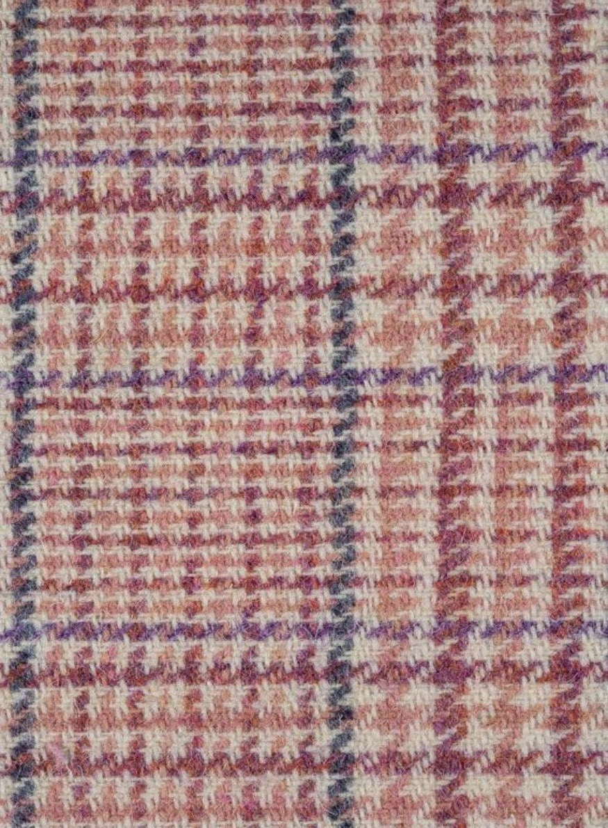 Pink, Purple & White Checked Harris Tweed Fabric FWD 2000-A1 – Harris ...
