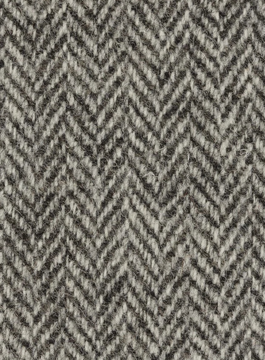 Harris Tweed - Grey Herringbone Fabric (FWD HA217-A5) – Harris Tweed ...