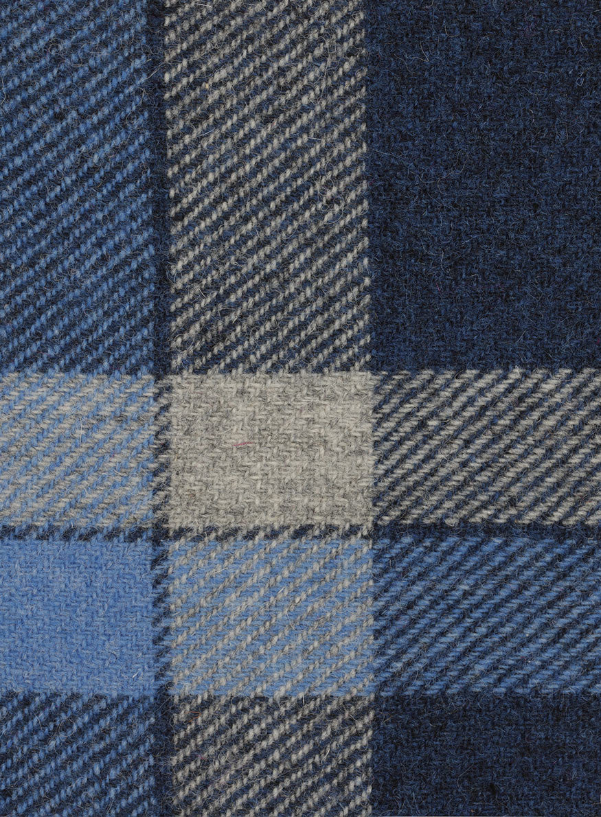 Blue & Grey Tartan Harris Tweed Fabric - FWD HA221-H8 – Harris Tweed ...