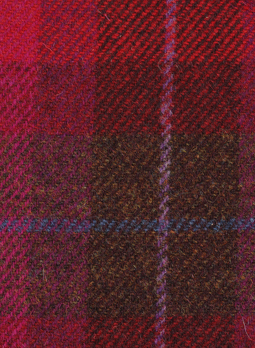 Purple, Red & Pink Tartan Harris Tweed Fabric - FWD HA222-B1 – Harris ...