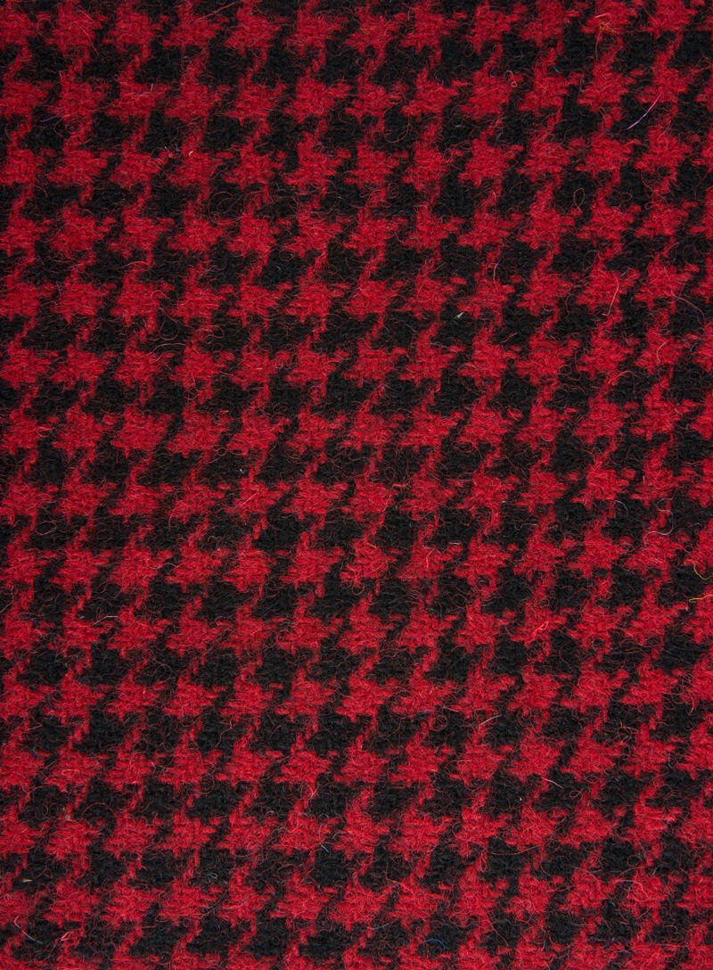 Harris Tweed - Red & Black Dogtooth Fabric – Harris Tweed Hebrides Ltd