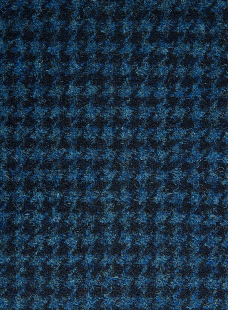 Harris Tweed - Blue & Black Dogtooth Fabric – Harris Tweed Hebrides Ltd