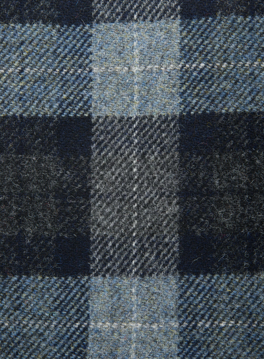 Navy & Blue Tartan Harris Tweed Fabric - FWD HTHS-21 – Harris Tweed ...