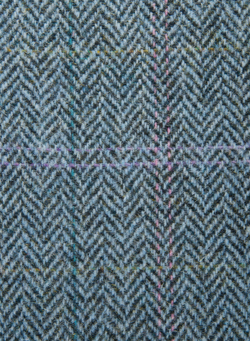 Harris Tweed Blue Herringbone Fabric | FWD HTHS-29 – Harris Tweed ...