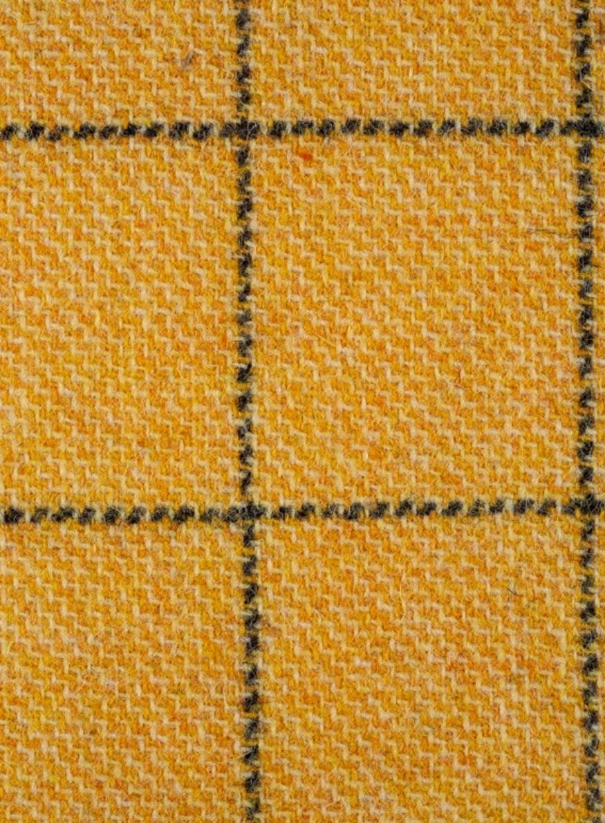 Yellow & Black Checked Harris Tweed Fabric - FWD HTHS17-03 – Harris ...
