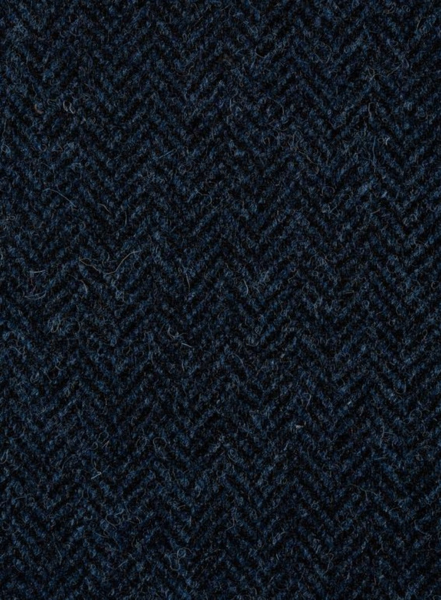 Harris Tweed Navy Herringbone Fabric | FWD JD17-01 – Harris Tweed ...
