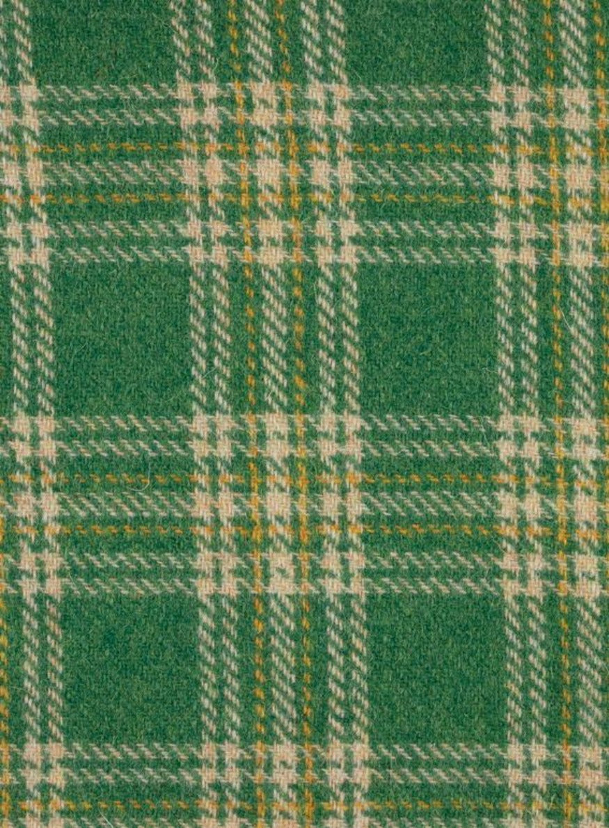 Harris Tweed - Green & Yellow tartan Fabric – Harris Tweed Hebrides Ltd