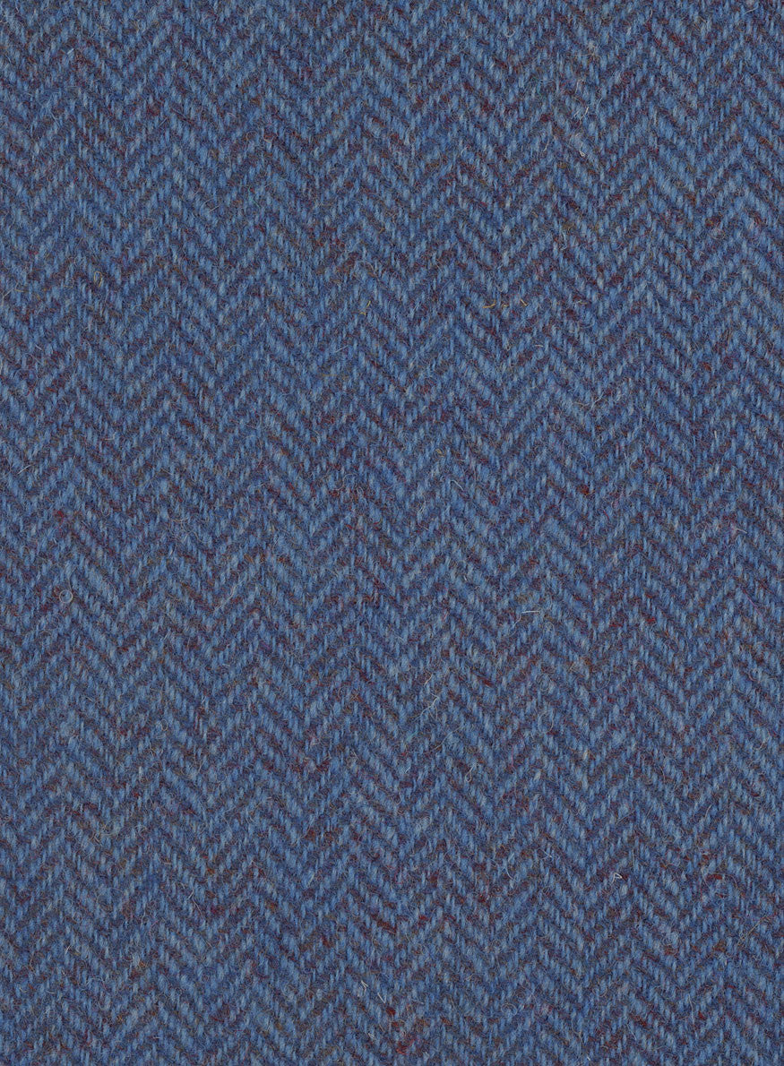 Harris Tweed Blue Herringbone Fabric | FWD HTHS-07 – Harris Tweed ...