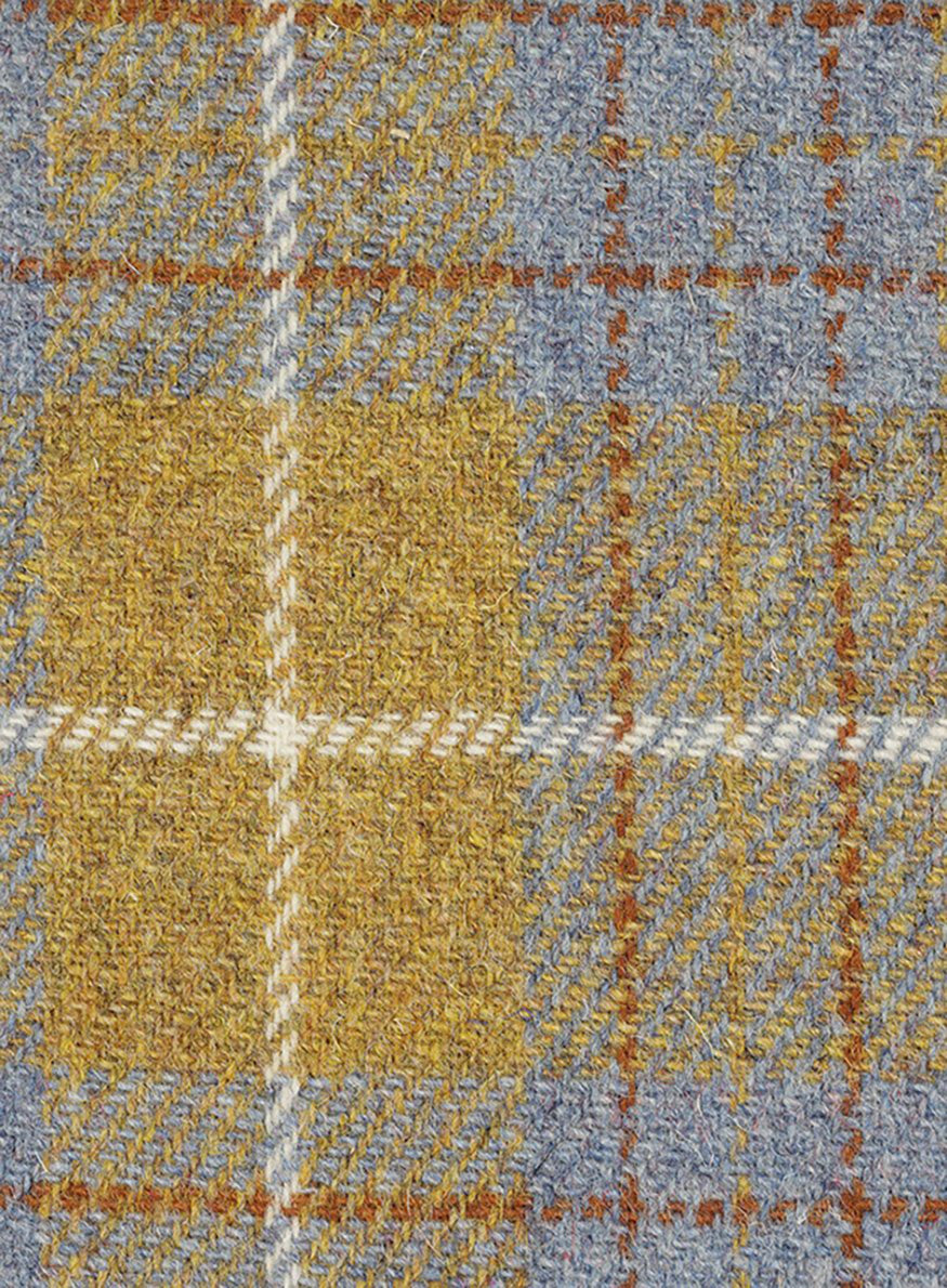 Yellow & Blue Tartan Harris Tweed Fabric - FWD TRT010 – Harris Tweed ...