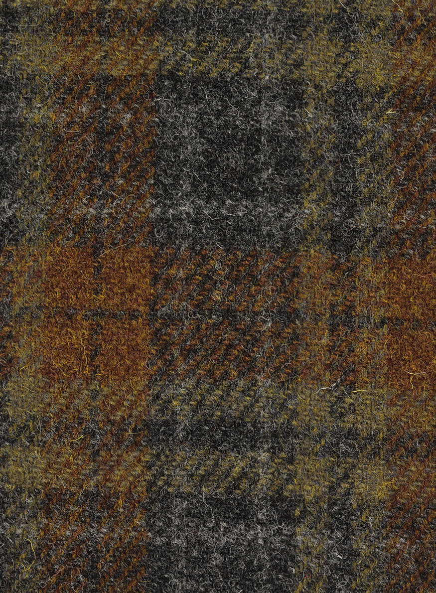 Green, Grey & Brown Checked Harris Tweed Fabric - FWD TRT026 – Harris ...