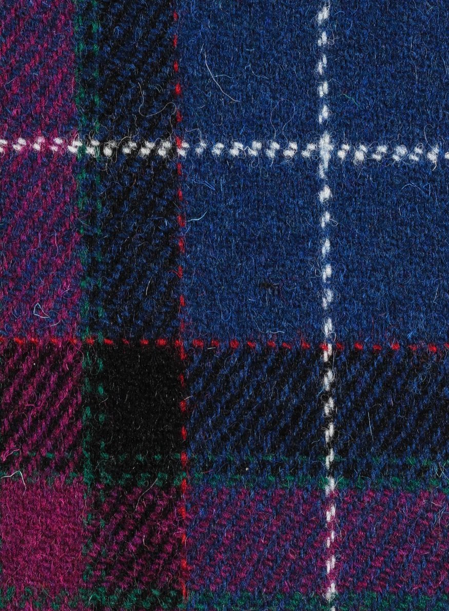 Blue & Purple Tartan Harris Tweed Fabric - FWD TRT062 – Harris Tweed ...