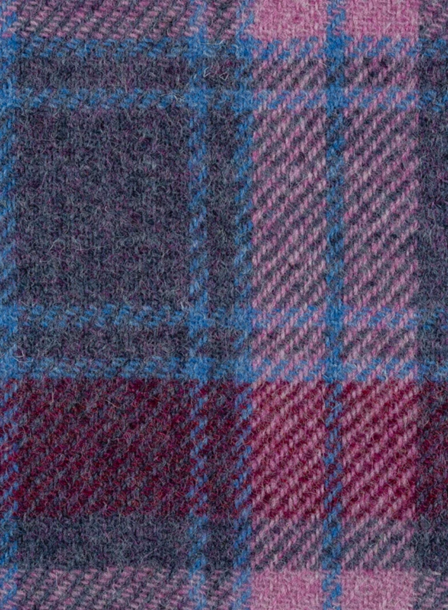 Pink & Blue Tartan Harris Tweed Fabric - FWD TRT073 – Harris Tweed ...