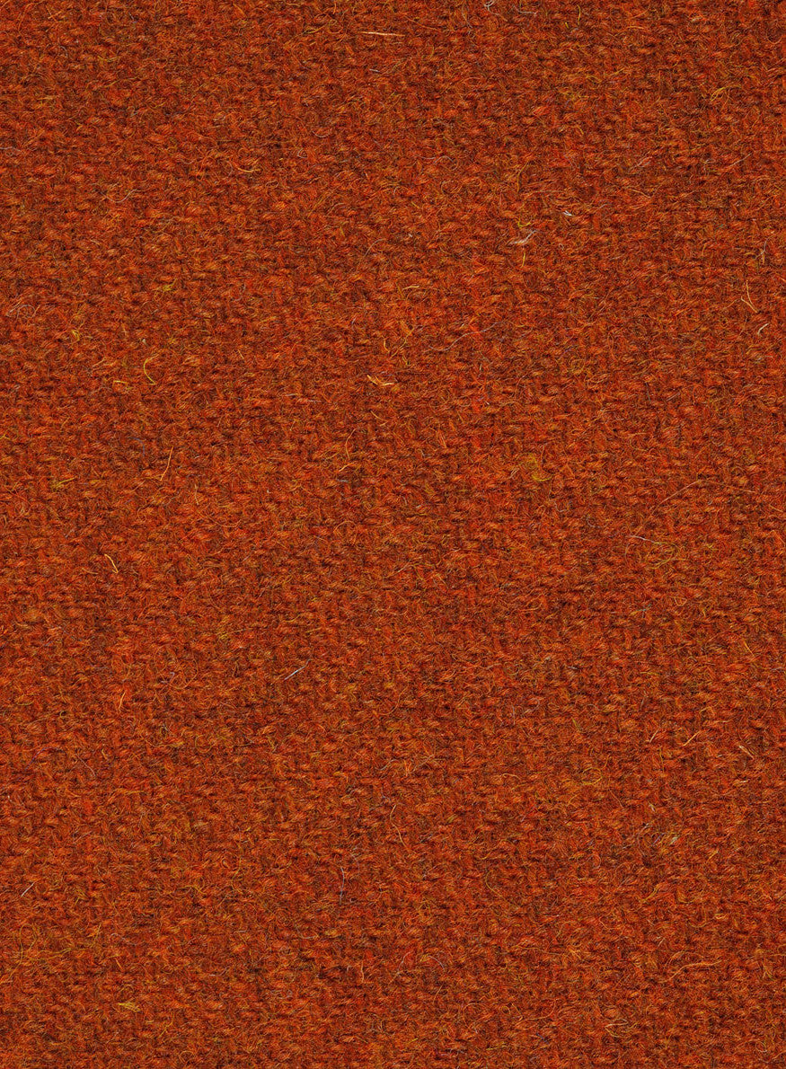 Plain Burnt Orange Harris Tweed Fabric - Swatches Available – Harris ...